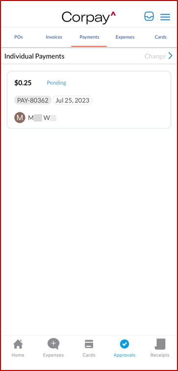 Approvals Overview – Corpay