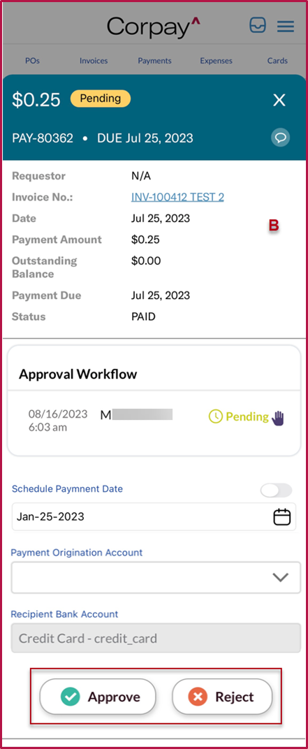 Approvals Overview – Corpay